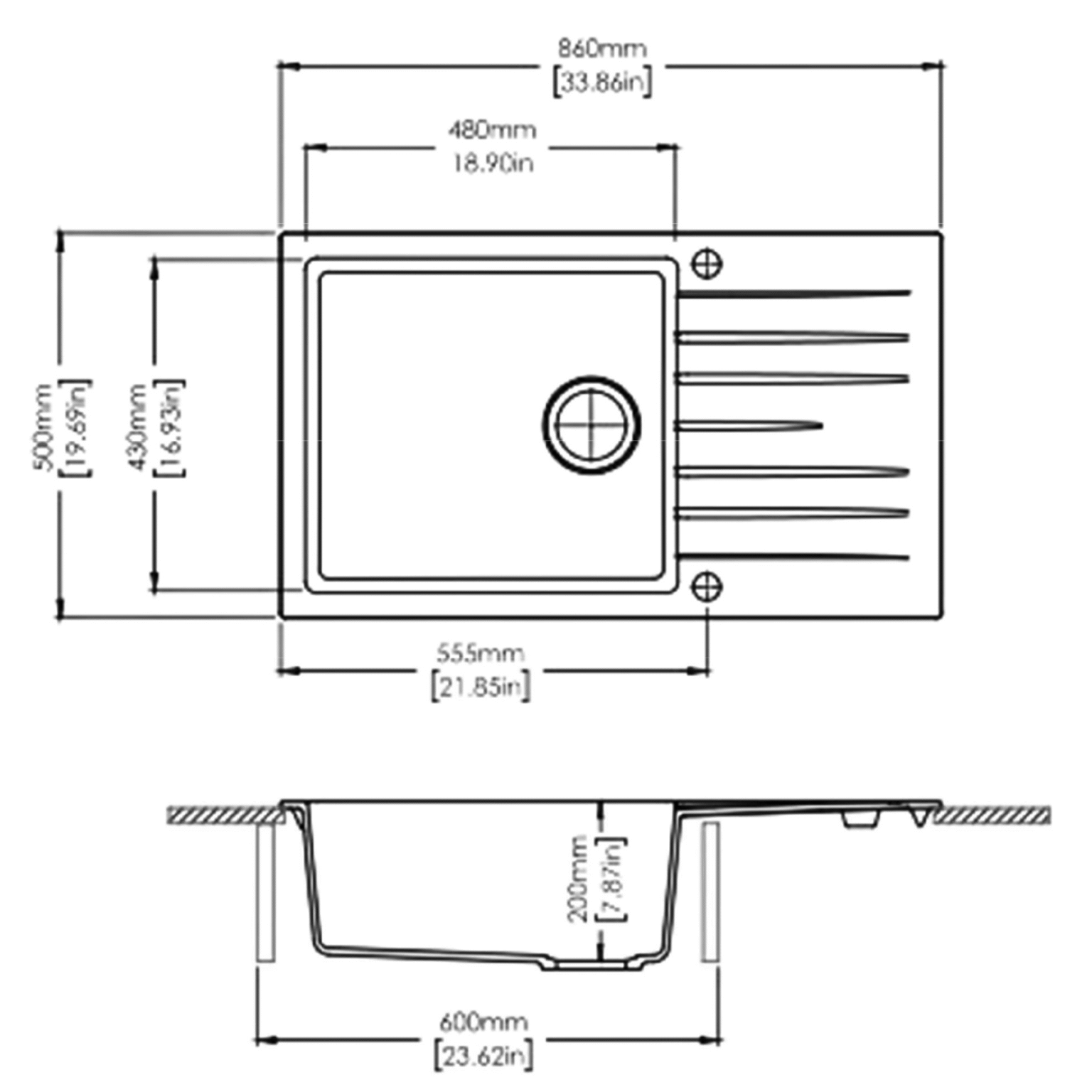 Carysil D100N Tip Toe Single Bowl with Drainer Kitchen sink - Carysil ...