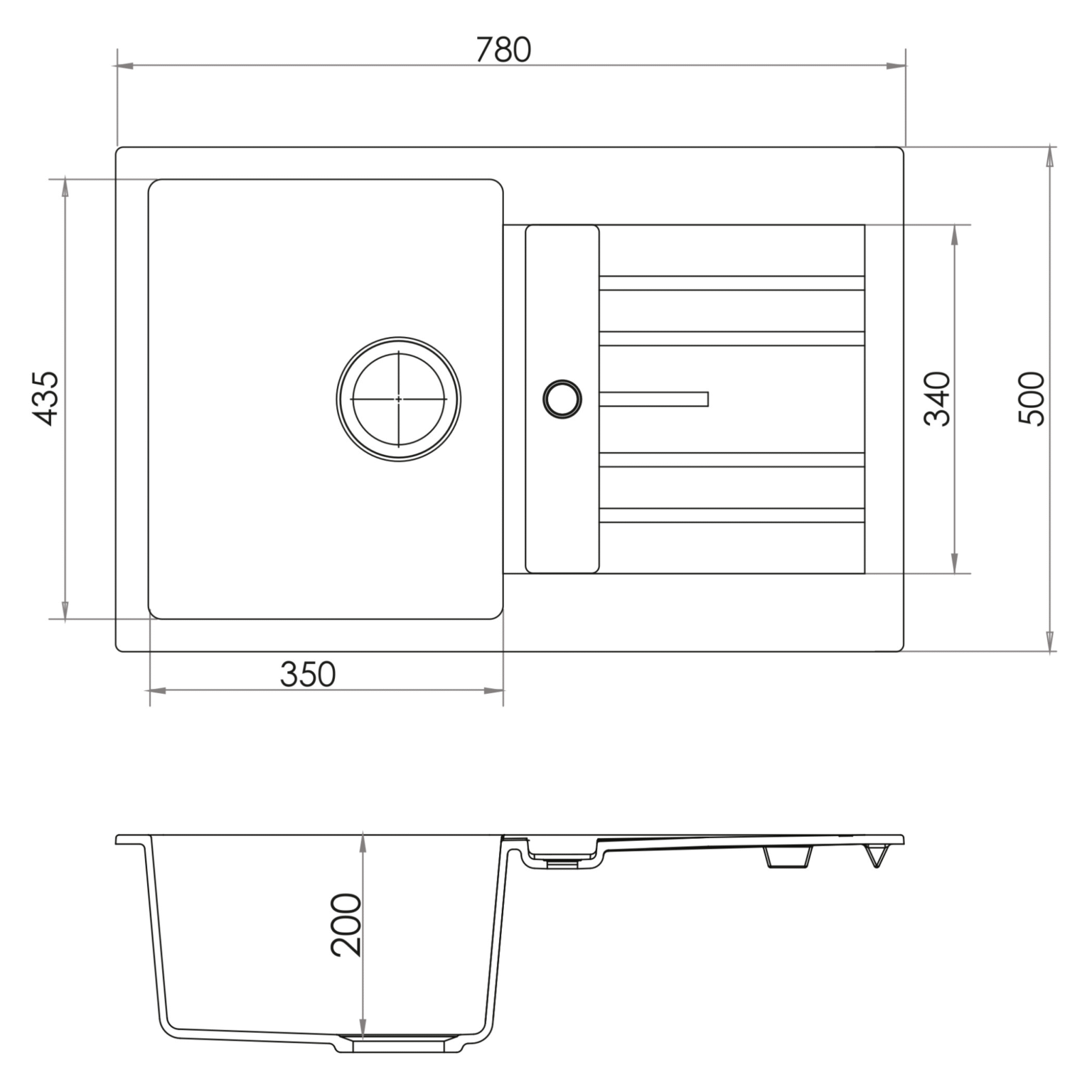 Carysil D100S Tip Toe Single Bowl with Drainer Kitchen Sink - Carysil ...